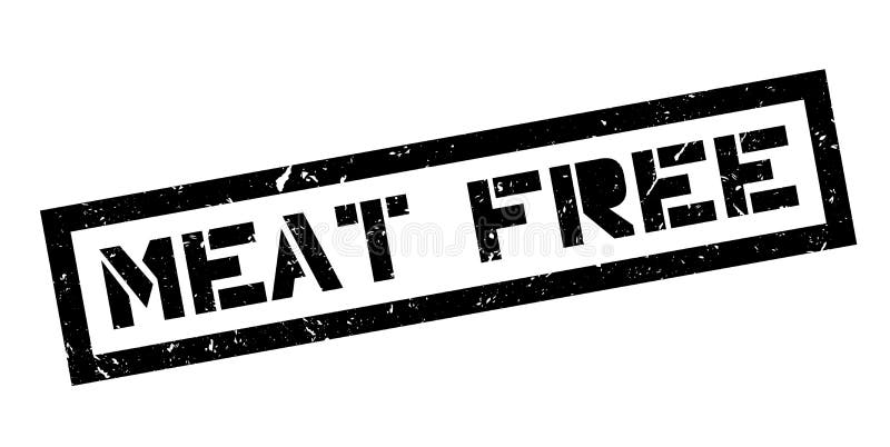Meat Free rubber stamp stock illustration. Illustration of dish - 83195808
