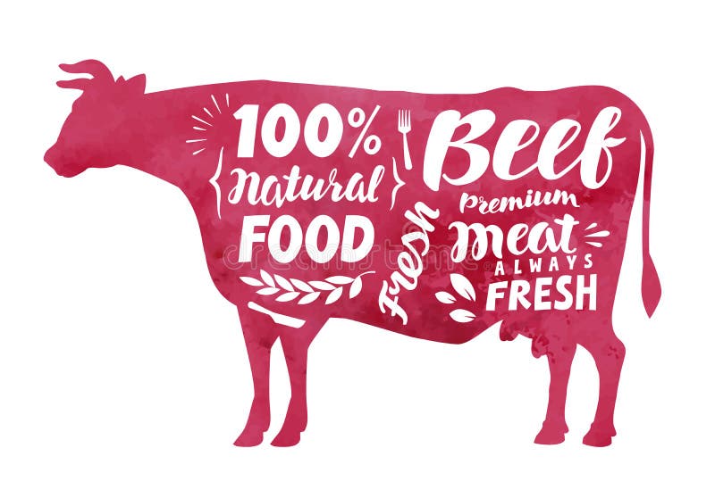 Set of Fresh Beef Labels. Butchery Shop Emblems Stock Vector ...