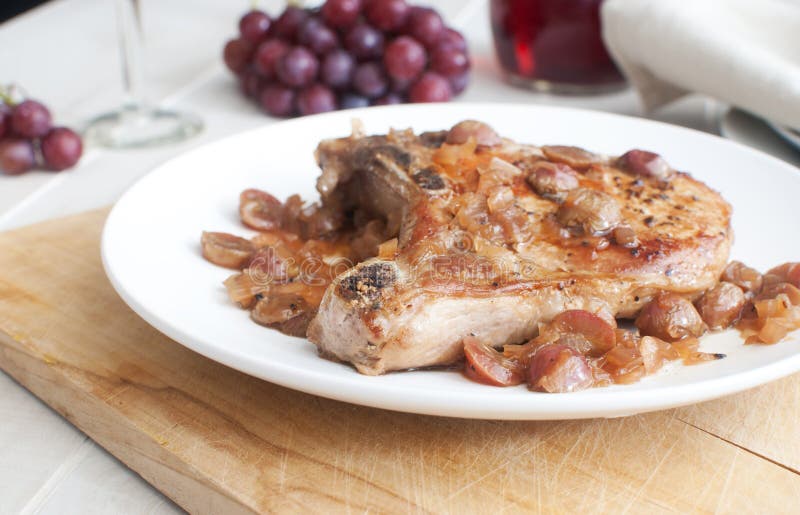 Meat in grape sauce stock image. Image of black, meal - 26258937