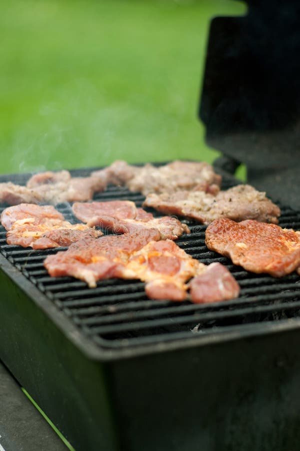 Meat on the grill stock photo. Image of delicious, flame - 11400908