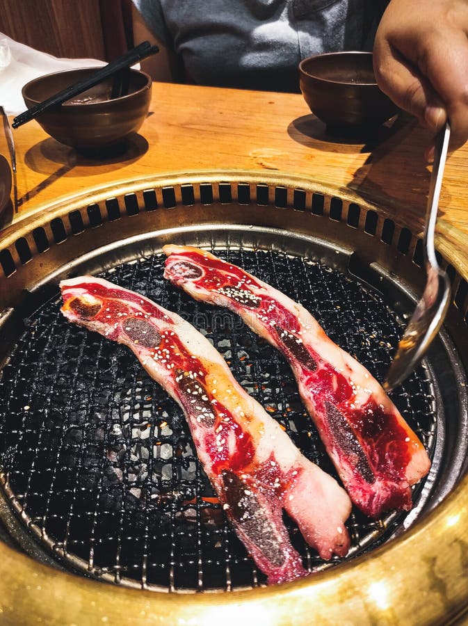 Meat Grill with Spoon and Fire Stock Image - Image of spoon, grill ...