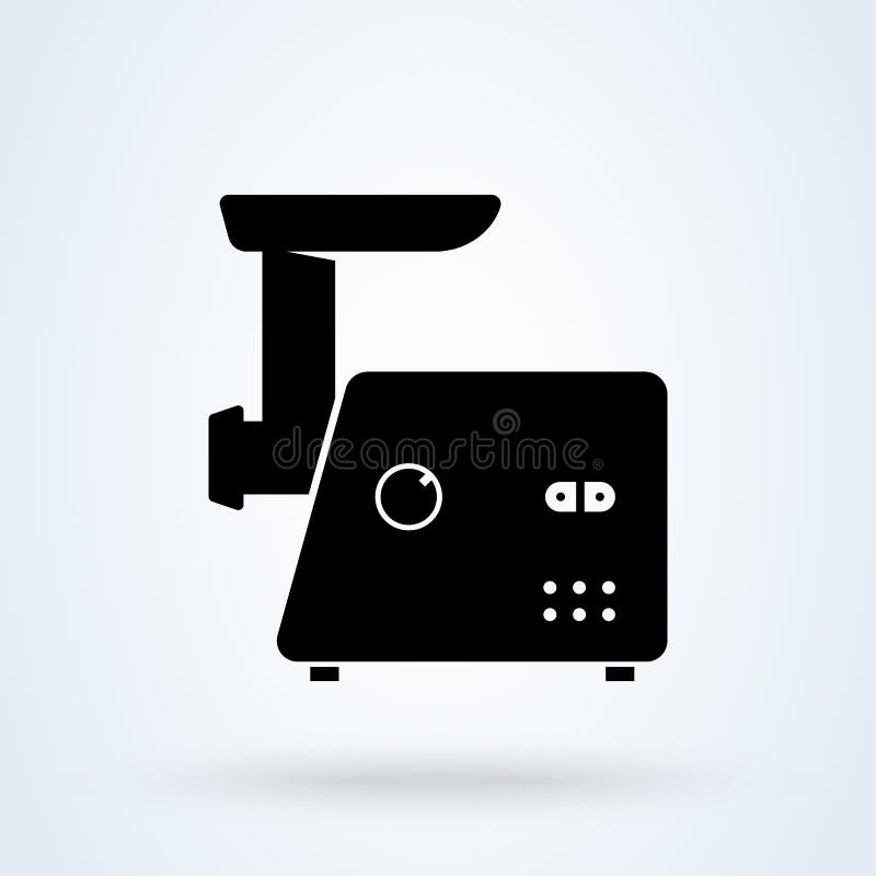 Meat Grinder Icon Illustration in Flat Design Style. Meat Mincer Symbol Stock Vector ...