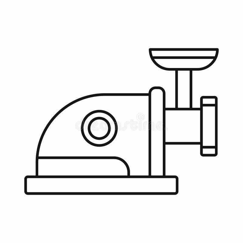 Manual Meat Grinder Icon, Outline Style Stock Vector - Illustration of ...