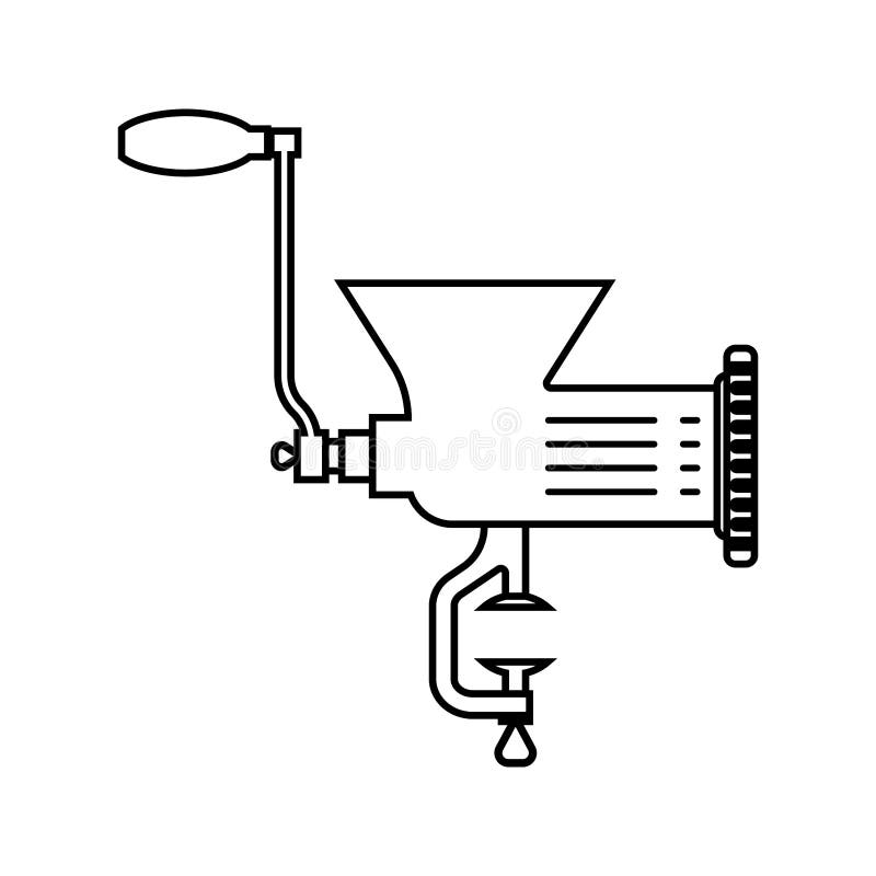 Meat grinder icon stock illustration. Illustration of black - 264967045