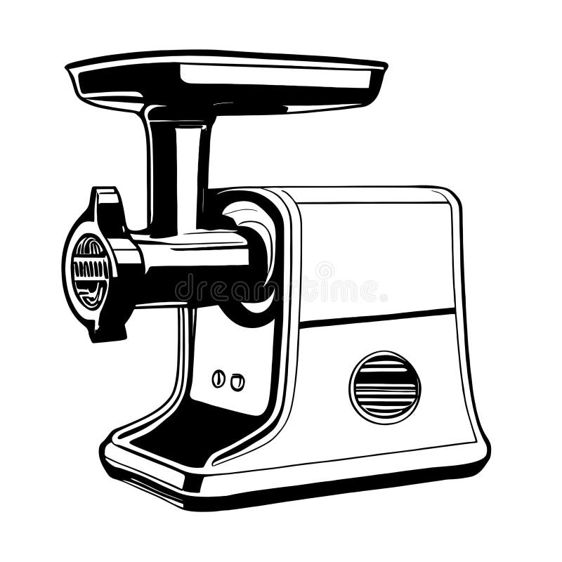 Meat Grinder Simple Sketch Hand Drawn Vector Illustration Stock ...