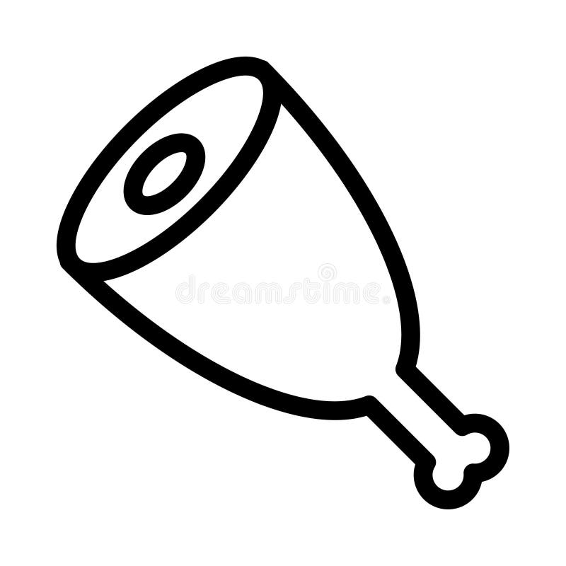Meat ham icon stock illustration. Illustration of line - 101036626