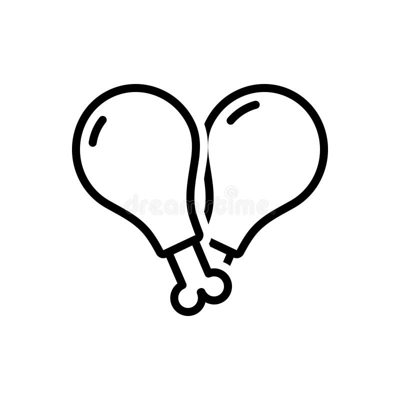 Black Line Icon for Meat, Flesh and Food Stock Illustration ...