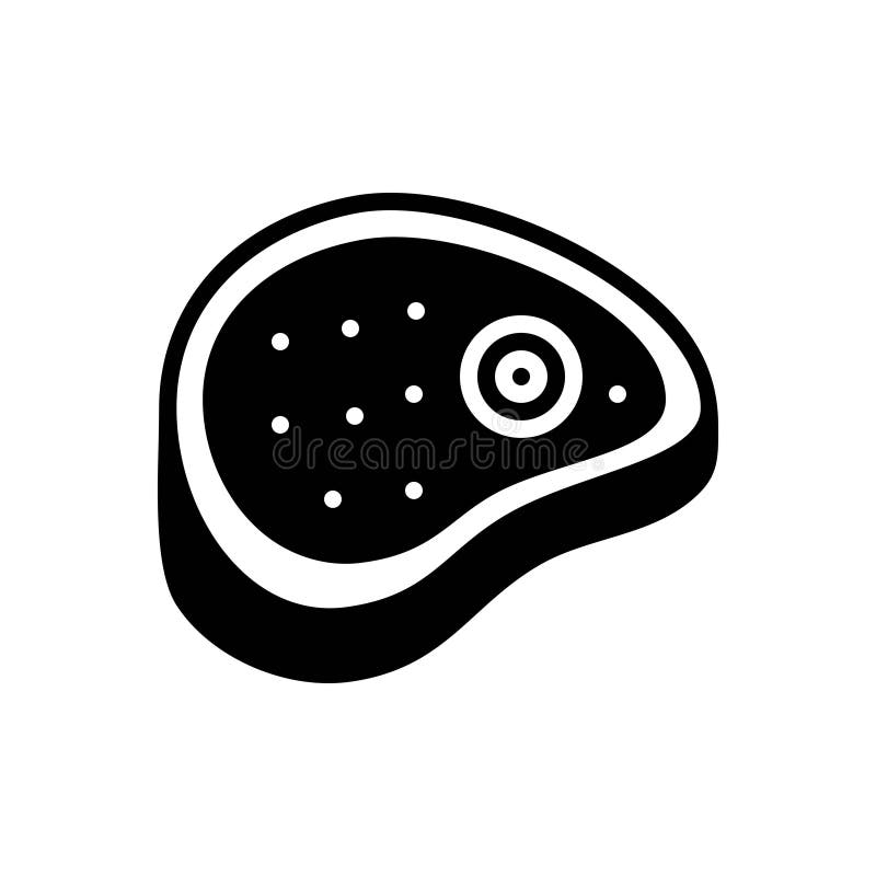 Black Solid Icon for Meat, Flesh and Beef Stock Vector - Illustration ...