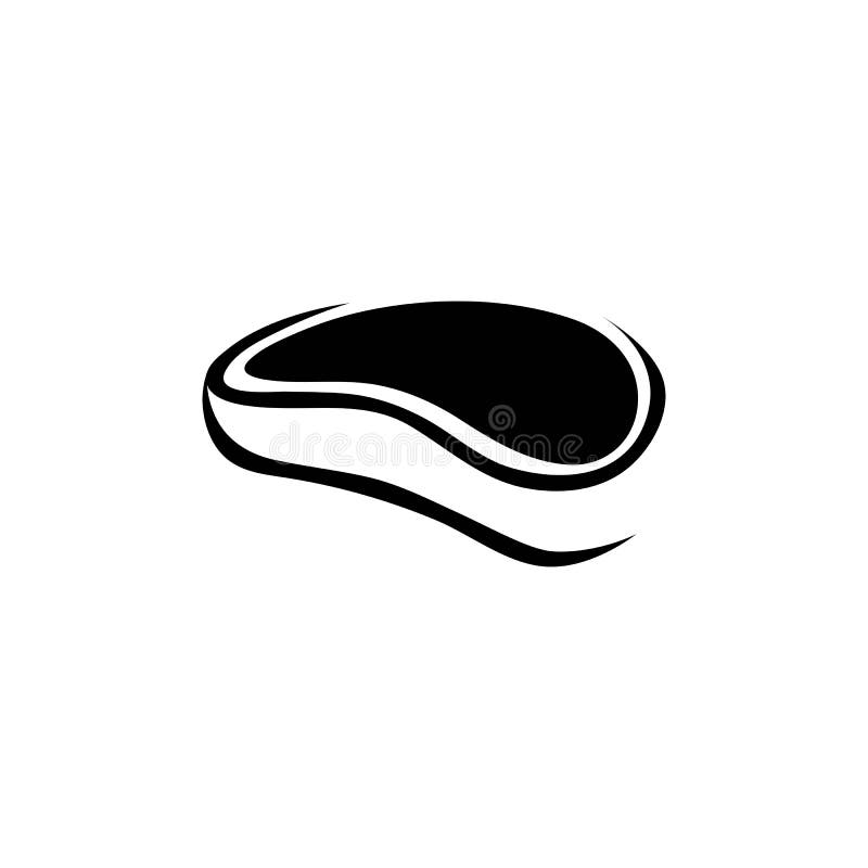 Meat icon logo free vector stock vector. Illustration of design - 258668080