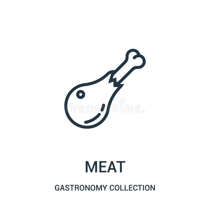 Meat Icon Vector from Butcher Collection. Thin Line Meat Outline Icon ...