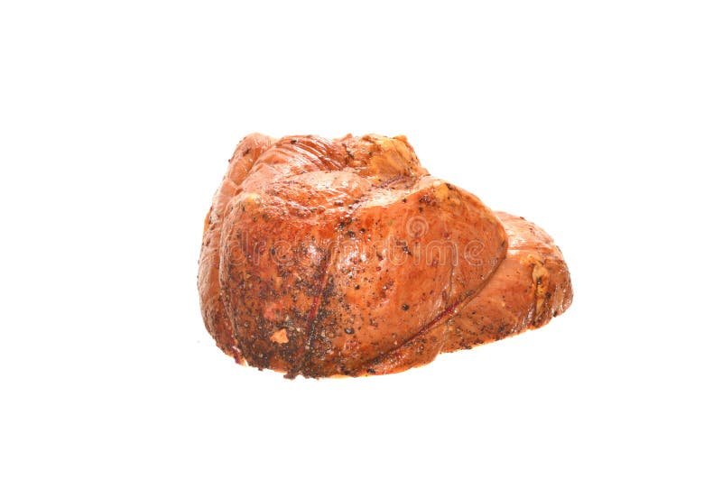 Meat Isolated on White Background Stock Photo - Image of rosemary ...