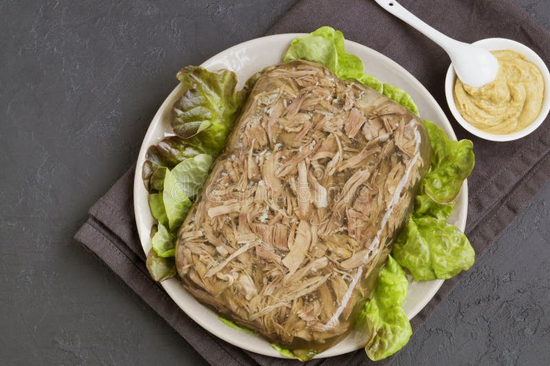 Meat jelly. beef aspic stock image. Image of cold, kitchen - 170622161