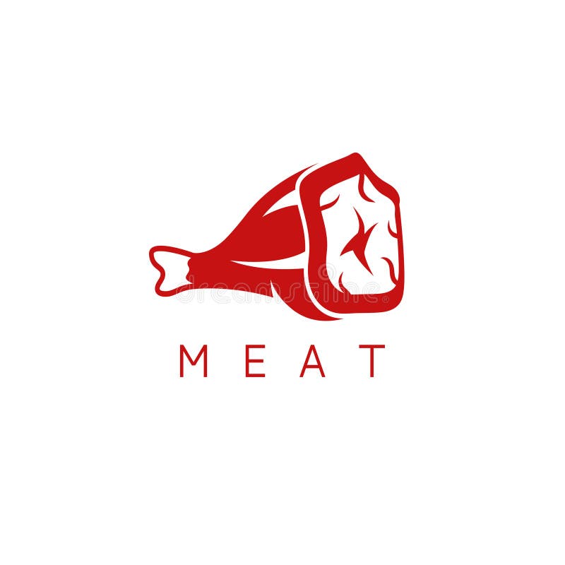 Meat Leg Simple Icon Vector Design Stock Vector - Illustration of ...