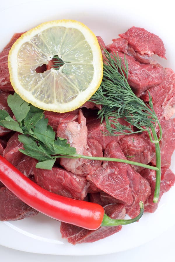 Meat and lemon stock photo. Image of dinner, roast, diet - 31170286