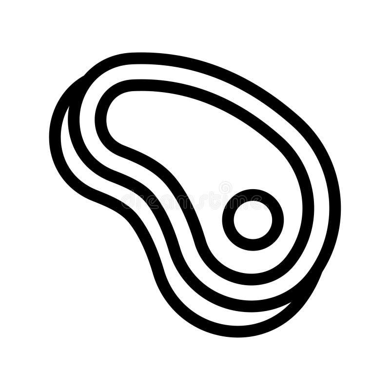 Meat Line Icon Illustration Vector Graphic Stock Vector - Illustration ...