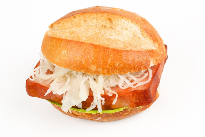 Meat loaf in a roll stock photo. Image of leaf, salad - 117329726