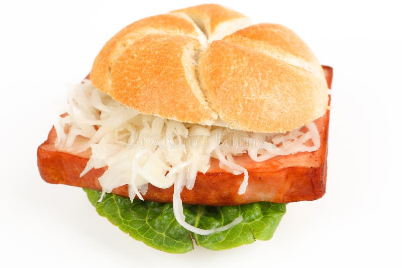 Meat loaf in a roll stock photo. Image of dish, oktoberfest - 111432804