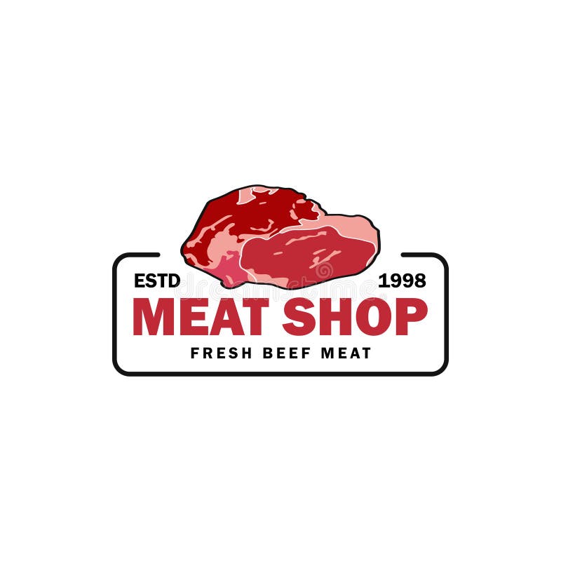 Meat Logo Badge Template Design Vector Stock Vector - Illustration of ...