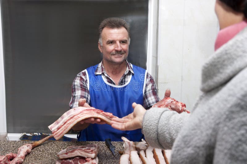 Meat market stock image. Image of business, pork, butcher - 65228439