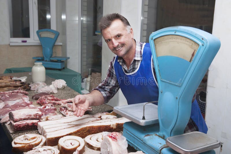 Meat market stock photo. Image of organic, holding, midsection - 63295496