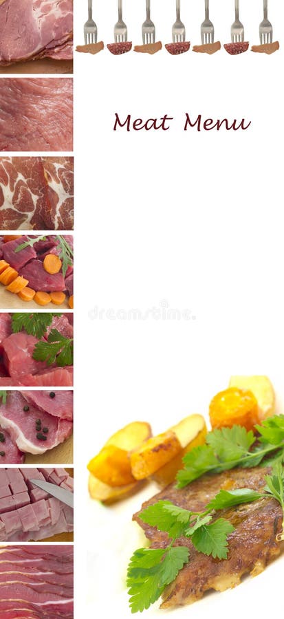 Meat menu stock photo. Image of hamburger, food, parsley - 19832644