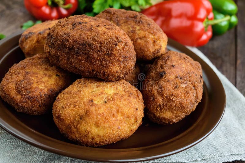 Meat Mini-rolls Cutlet with Boiled Egg. Stock Image - Image of close ...