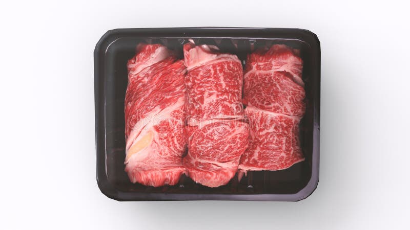 Meat Packet with White Background Stock Illustration - Illustration of ...