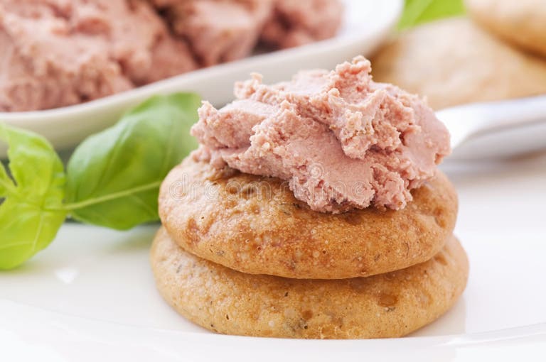 Meat Paste with Cracker stock image. Image of leftovers - 17429759