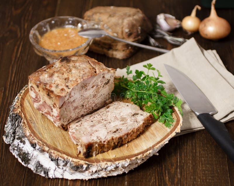 Meat pate for dinner stock image. Image of dish, food - 81010267