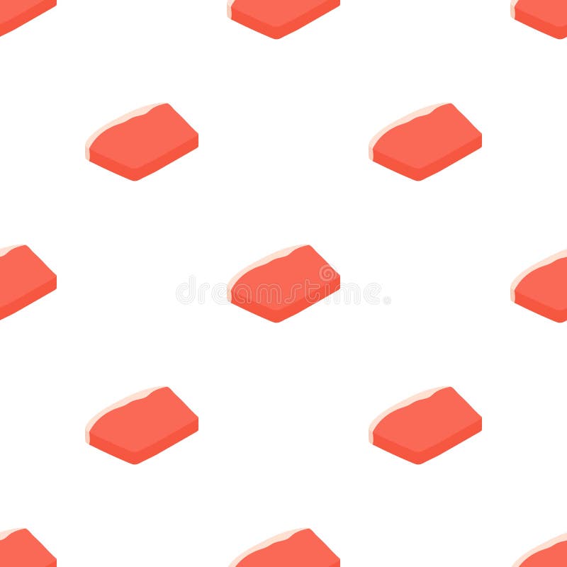 Meat Pattern Seamless Vector Stock Illustration - Illustration of teak ...