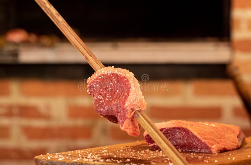 Meat Picanha in Fire Brazil Delicious Stock Image - Image of cuisine ...