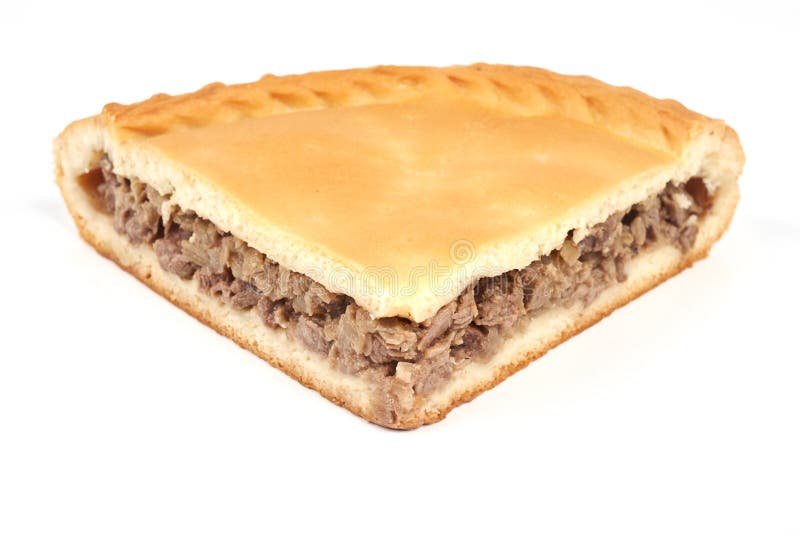 Meat Pie with a Beef, Isolated on White Background Stock Photo - Image ...