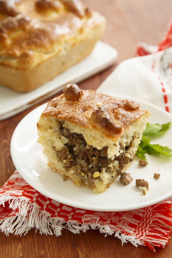 Meat pie stock image. Image of table, meat, homemade - 64246125