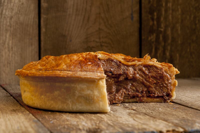 Meat Pie with Missing Slice Stock Image - Image of missing, cornish ...