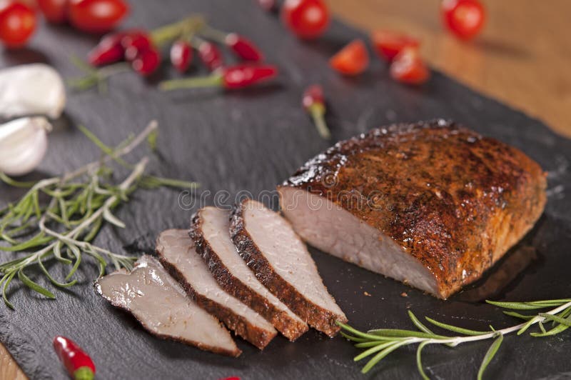 Meat stock image. Image of slices, rock, meat, garlic - 106954333