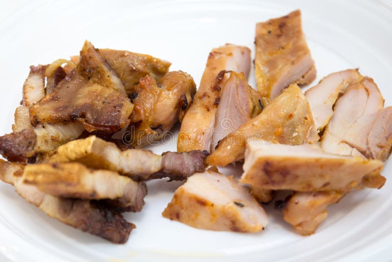 Meat on plate stock photo. Image of grill, food, cook - 31008868