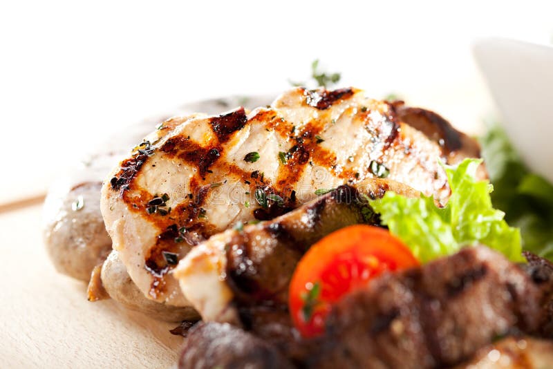 Meat Plate stock image. Image of cuisine, barbecue, dinner - 40954689