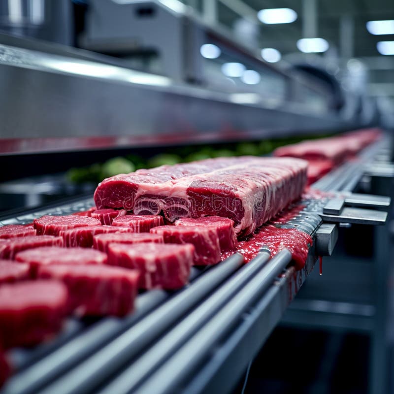 Meat Processing Marvel Industrial Machinery Cuts and Prepares Fresh ...