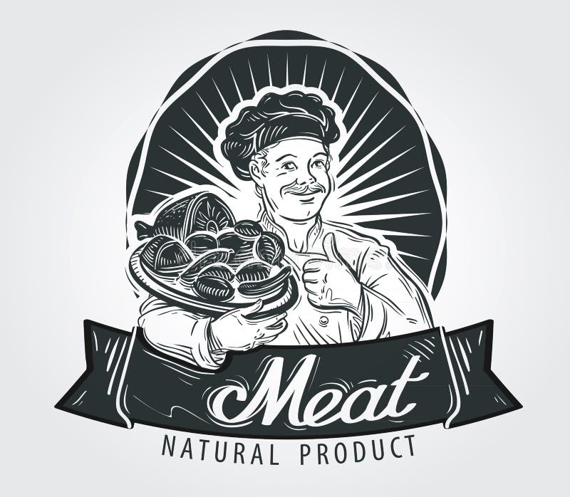 Meat Products Vector Logo Design Template. Cooking Stock Vector ...
