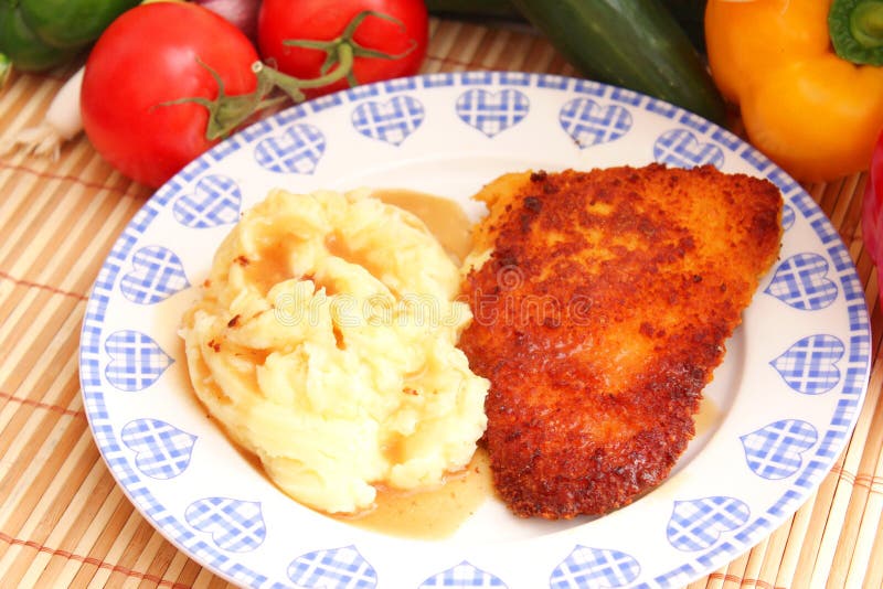 Meat with puree stock photo. Image of freshness, puree - 37206994