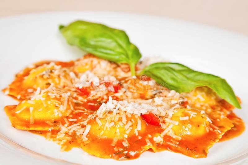 Creative Italian Cuisine: Gourmet Ravioli Stock Image - Image of plate ...