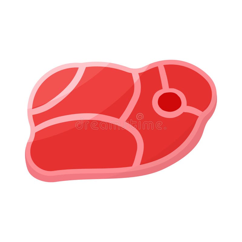 Meat Raw Fresh Red Steak Icon Element Stock Vector - Illustration of ...