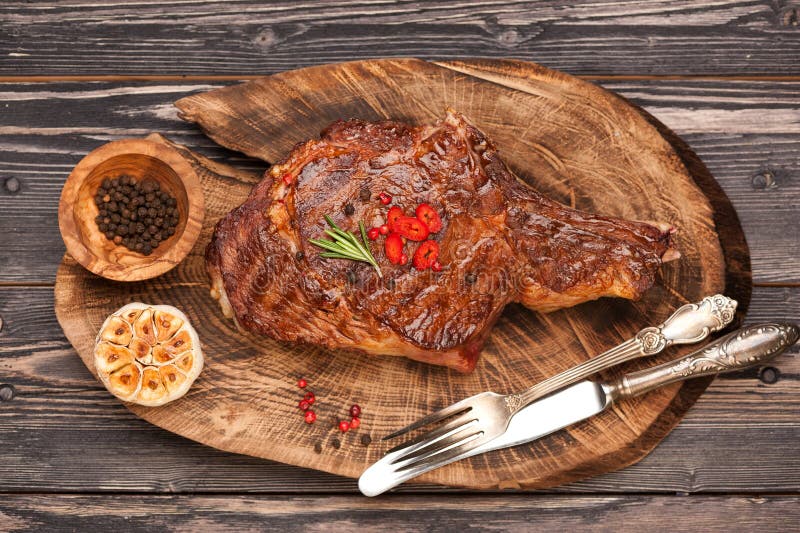 Meat Ribeye steak stock photo. Image of view, dinner - 50220924