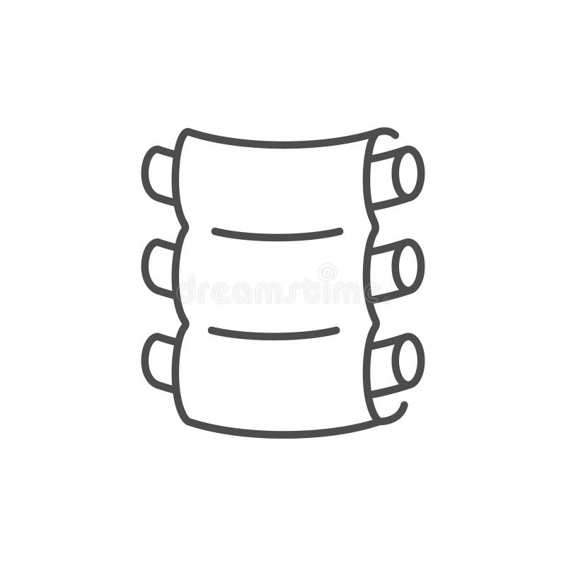 Ribs Line Icon, Outline Vector Logo Illustration Stock Vector ...