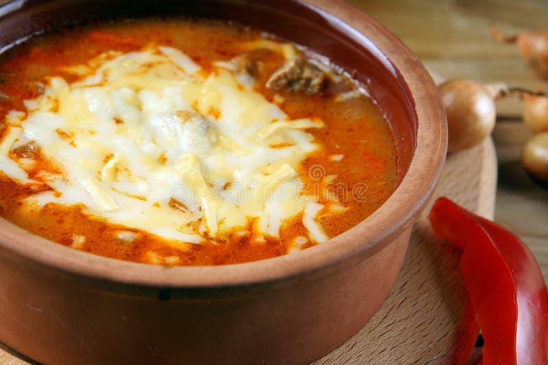 Meat Roast with Cheese Cap in Earthenware Stock Image - Image of recipe ...