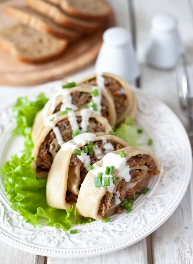 Meat roll stock image. Image of wrapped, steamer, snack - 29316085