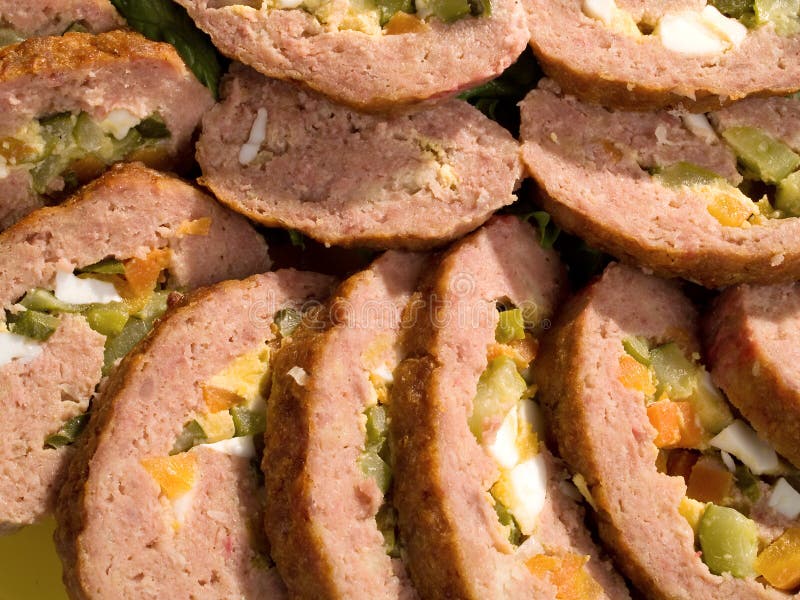 Meat roll stock image. Image of closeup, shot, vibrant - 49385783