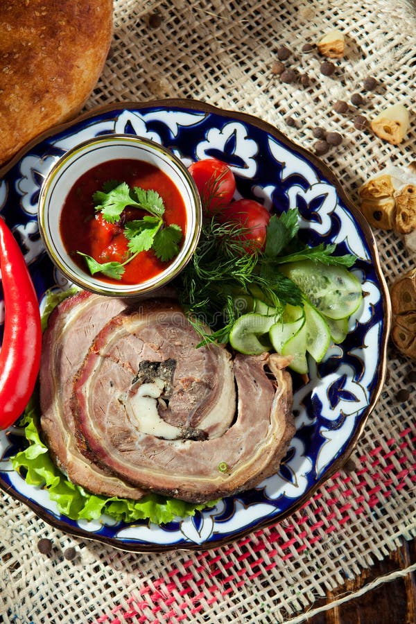 Meat Roll stock image. Image of dinner, natural, fillet - 61800831