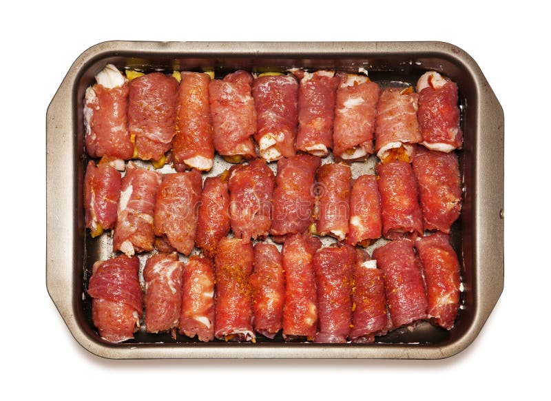 Meat rolls in oven stock image. Image of luncheon, hash - 108658087