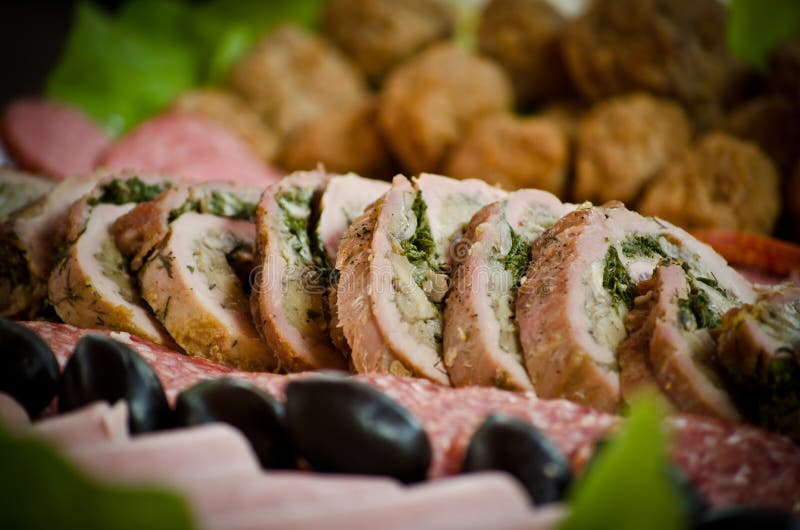 Meat rolls in oven stock image. Image of luncheon, hash - 108658087